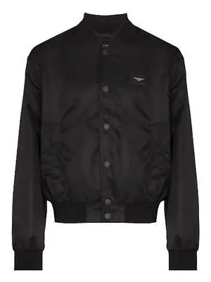 Dolce & Gabbana Dg Plaque Bomber Jacket - Black
