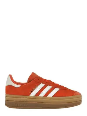 Adidas Gazelle Bold Gum Sneakers - Collegiate Orange/cloud White/gold Metallic