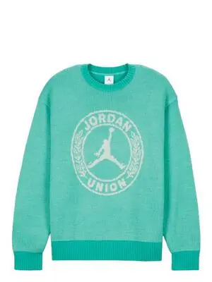 JORDAN X Union Mj Sweater - Kinetic Green/white
