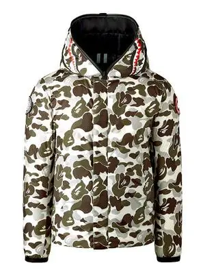 A BATHING APE X Canada Goose X Concepts Crofton Shark Hoodie - Black/snow Camo