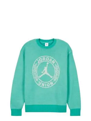 JORDAN X Union Mj Sweater - Kinetic Green/white