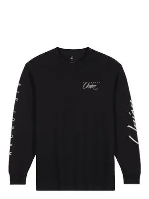 JORDAN X Union Mj Long Sleeve Tee Shirt - Black/coconut Milk