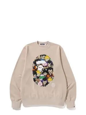 A BATHING APE X Dragon Ball Z Ape Head Crewneck Sweatshirt - Beige