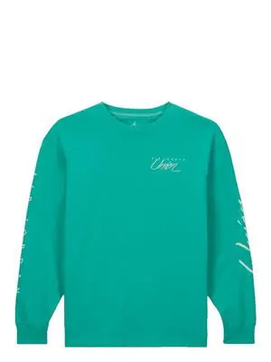 JORDAN X Union Mj Long Sleeve Tee Shirt - Kinetic Green/white