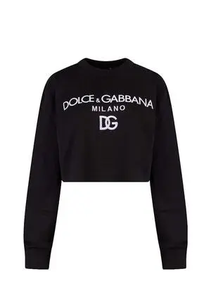 Dolce & Gabbana Cotton Logo Sweatshirt - Black