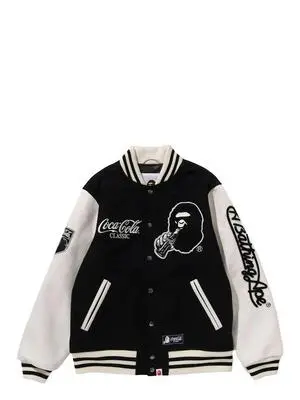 BAPE X Cocacola Varsity Jacket - Black