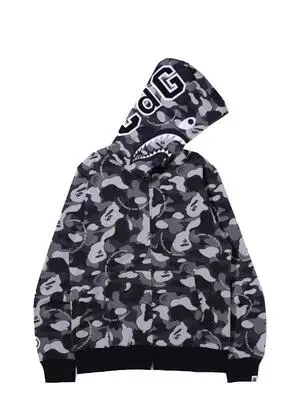 A BATHING APE BAPE X COMME Des GARCONS Osaka Shark Full Zip Hoodie Black