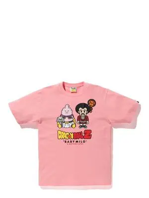 A BATHING APE X Dragon Ball Z Majin Buu & Mr. Satan Baby Milo Tee Shirt - Pink