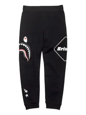 A BATHING APE X F.c.r.b. Shark Sweatpants - Black