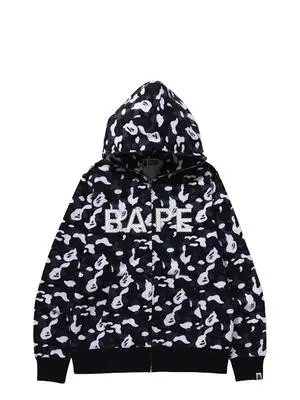 A BATHING APE X Dsm Camo Crystal Stone Full Zip Hoodie - Black