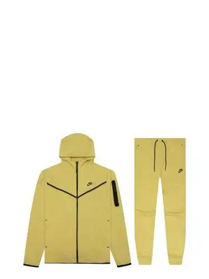 Nike Sportswear Tech Fleece Hoodie & Joggers Set - Saturn Gold/black