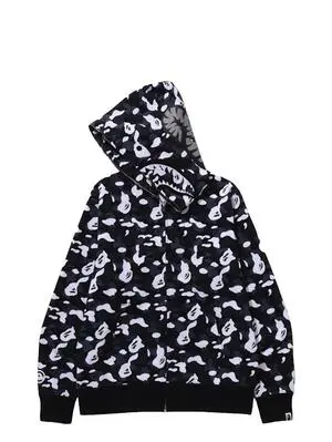 A BATHING APE X Dsm Camo Shark Full Zip Hoodie - Black