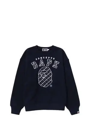A BATHING APE X Concepts Crewneck Sweatshirt - Navy Blue
