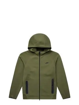 Nike Sportswear Tech Fleece Windrunner Full-zip Hoodie - Medium Olive/black