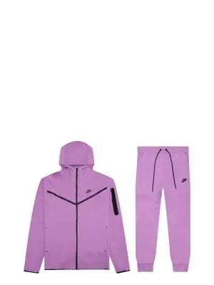 Nike Sportswear Tech Fleece Hoodie & Joggers Set - Violet Shock/black