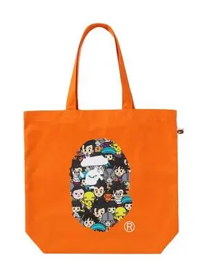 A BATHING APE X Dragon Ball Super Ape Head Japan Exclusive Tote Bag - Orange