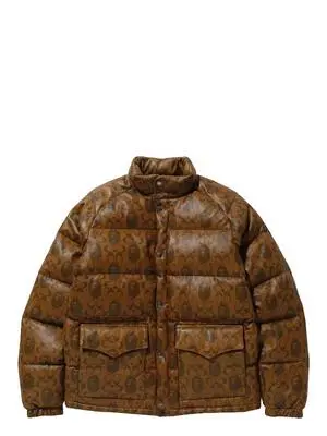 A BATHING APE X Coach Leather Down Jacket - Brown