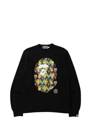 A BATHING APE X Dragon Ball Z Baby Milo Big Ape Head Crewneck Sweatshirt - Black