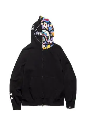 A BATHING APE X F.c.r.b. Shark Full Zip Hoodie - Black