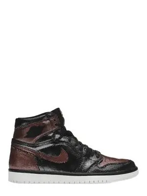 JORDAN 1 Retro High Fearless Metallic Rose Gold Sneakers - Black/metallic Rose Gold