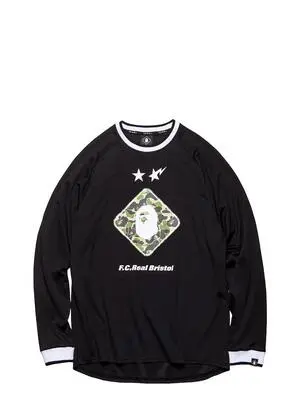 A BATHING APE X F.c.r.b. Emblem Long Sleeve T-shirt - Black