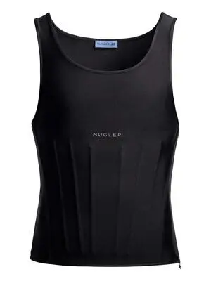 MUGLER H&m Corsetwaist Tank Top - Black