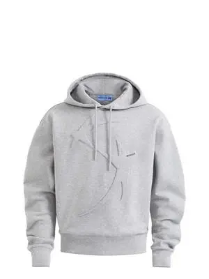 MUGLER Star-motif Hoodie - Light Gray Melange