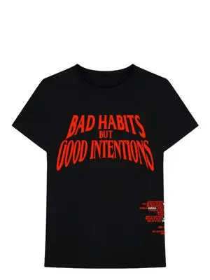 NAV X Vlone Bad Habits Tee Shirt - Black