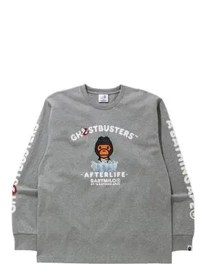 A BATHING APE X Ghostbusters Baby Milo Long Sleeve Tee Shirt - Gray