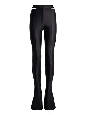 MUGLER Jersey Cutout Pants - Black