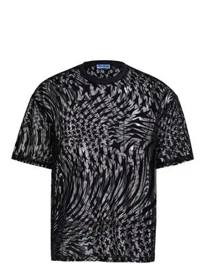MUGLER H&m Swirling Star Mesh T-shirt - Black