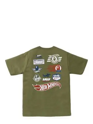 A BATHING APE X Hot Wheels Icon Tee Shirt - Olive Drab