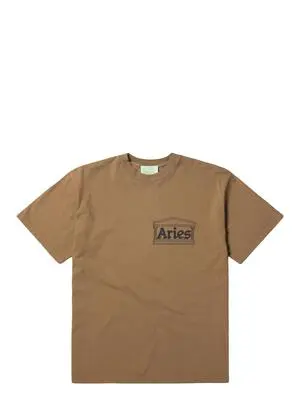 Aries Temple Short Sleeve Tee Shirt - Camel (fw22)
