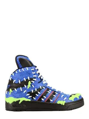 Adidas Attitude Hi Jeremy Scott Madballs Sneakers - Blue/black/white