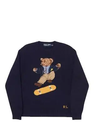 PALACE Palace Ralph Lauren Skate Polo Shirt Bear Sweater Aviator Navy