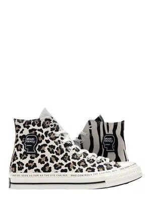 CONVERSE Chuck Taylor All Star 70 Hi Brain Dead Sneakers - Egret/black