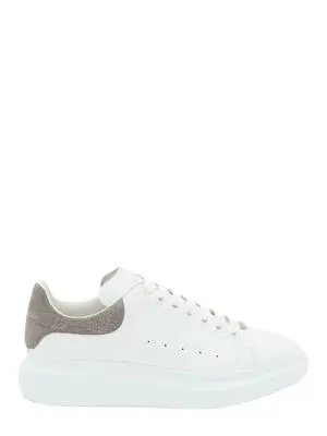 Alexander McQueen Oversized Croc Suedein Sneakers - White/lead