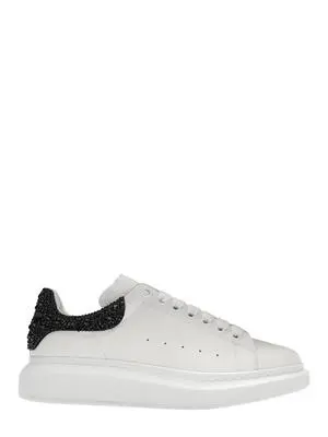 Alexander McQueen Oversized Sneakers With Crystal Detail - White/black