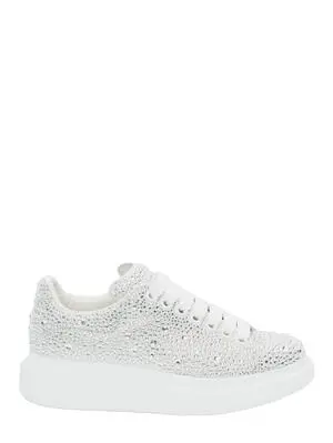 Alexander McQueen Oversized Crystal Sneakers - White