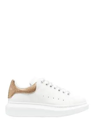 Alexander McQueen Oversized Glitter Sneakers - White/rose Gold
