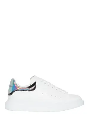 Alexander McQueen Oversized Iridescent Sneakers - White/silver