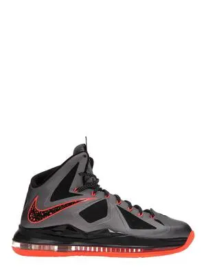 Nike Lebron X Lava Sneakers - Charcoal/total Orange/black