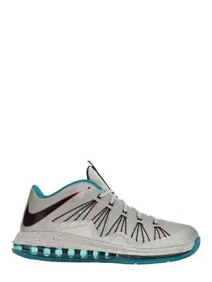 Nike Lebron X Low Akron Aeros Sneakers - Metallic Platinum/black/tropical Teal