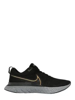 Nike React Infinity Run Flyknit 2 - Black/metallic Gold/grey