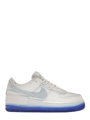 Nike Force 1 Low Shadow Chenille Swoosh Sneakers - White/blue Tint/pink Spell