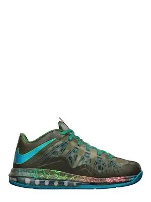 Nike Lebron X Low Reptile Sneakers - Tarp Green/neo Turquoise/poison Green