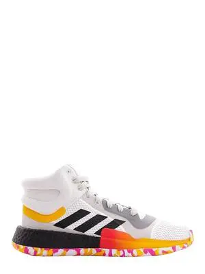 Adidas Marquee Boost High-top Sneakers - Cloud White/core Black/active Gold