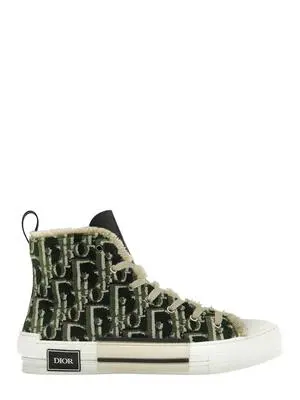 Dior B23 Tapestry High-Top Sneakers Olive/beige