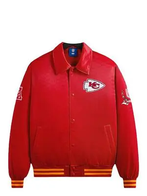 Kith X Nfl Chiefs Satin Bomber Jacket - Race