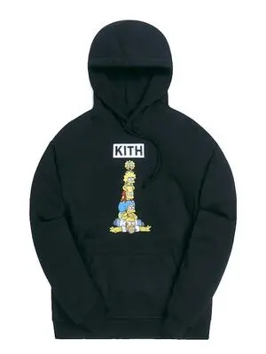 Kith X The Simpsons Family Stack Hoodie - Black
